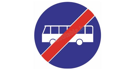 Fa - Autóbusz-forgalmi sáv vége